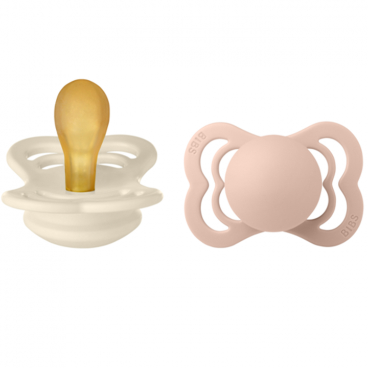 Köp BIBS Supreme Nappar Latex Ivory/Blush 2-pack Strl 2